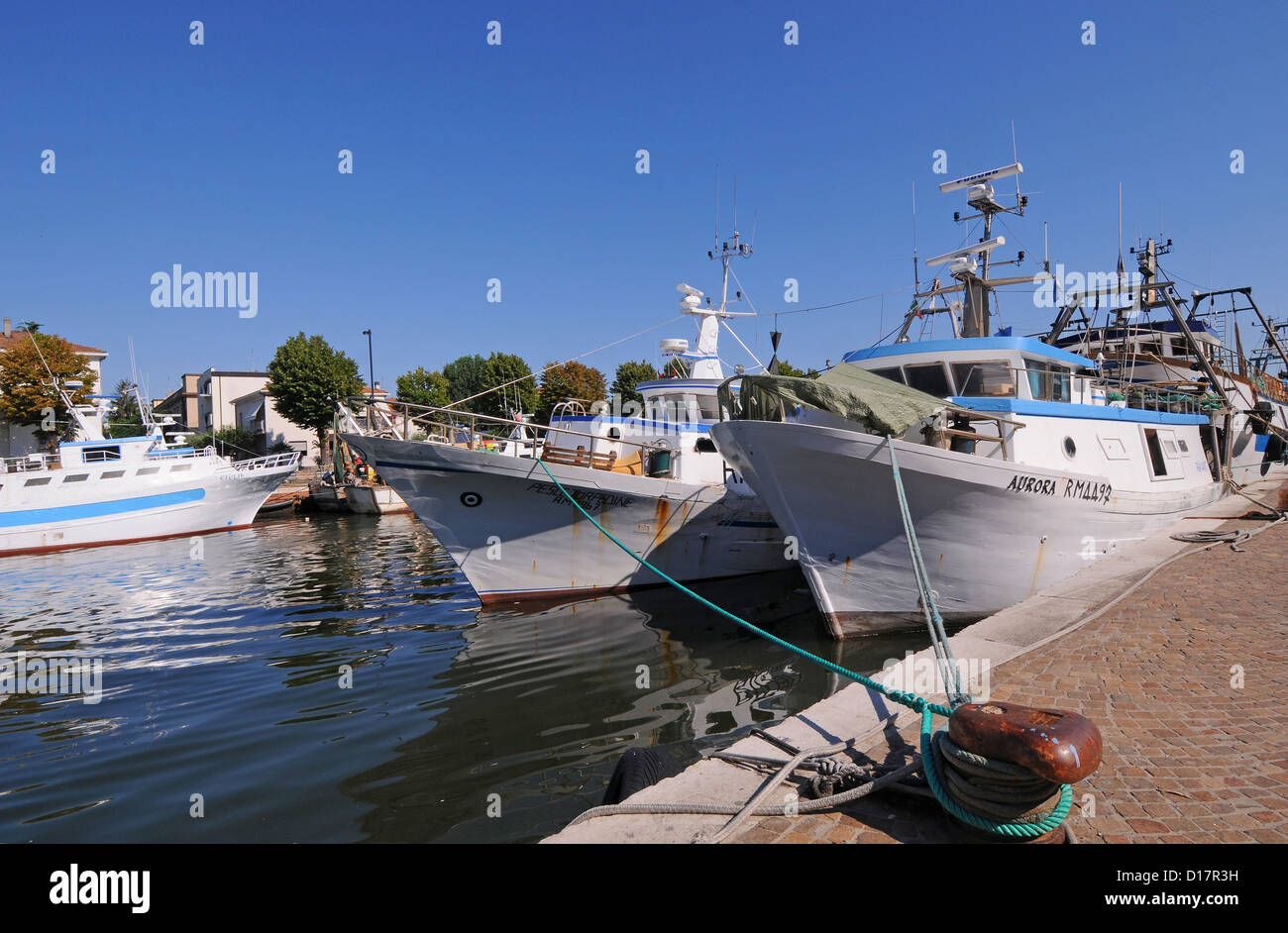 Italy, Emilia Romagna, Rimini, Port Canal, Boats Stock Photo - Alamy