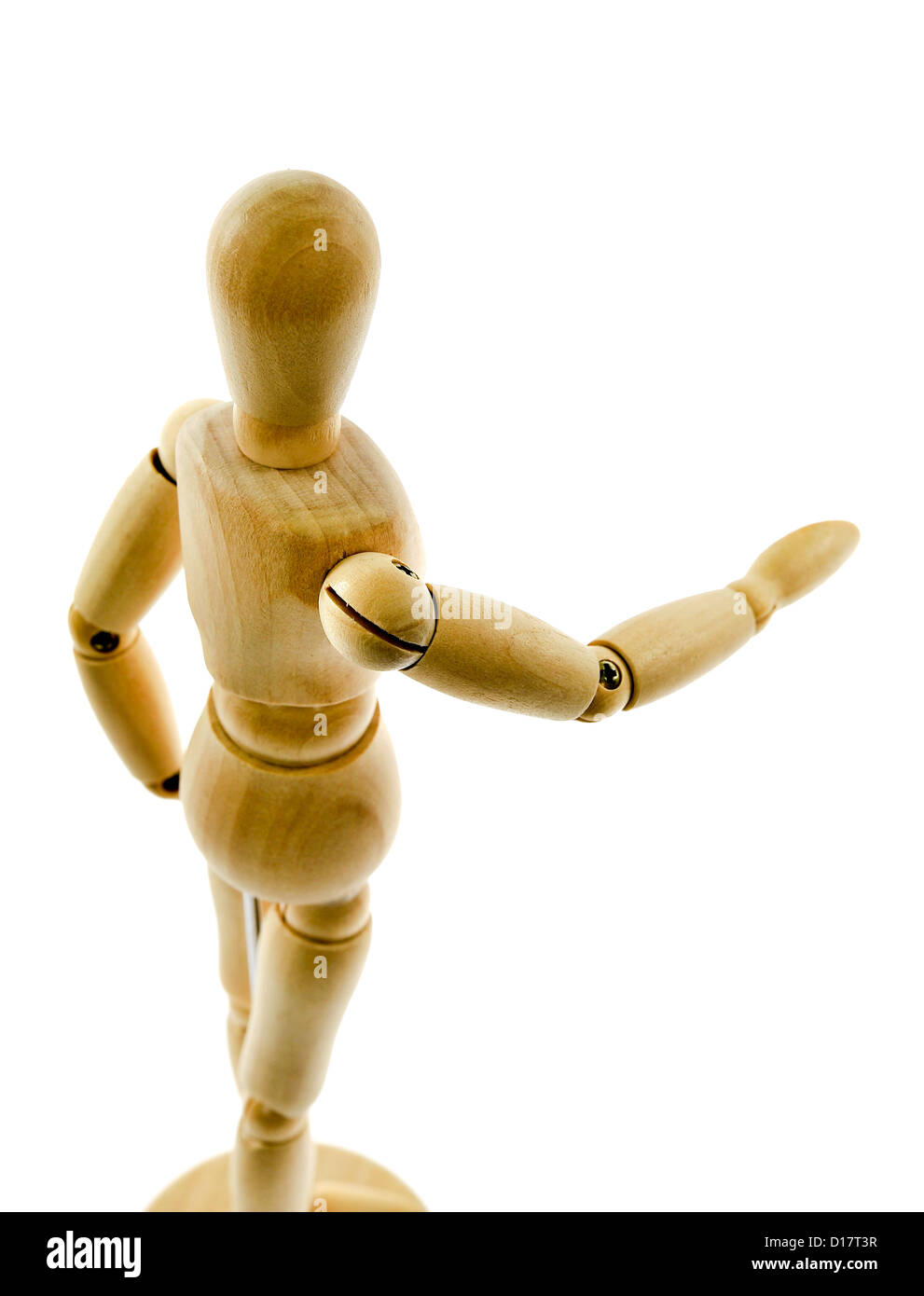 Wooden figure isolated on white background Stock Photo - Alamy