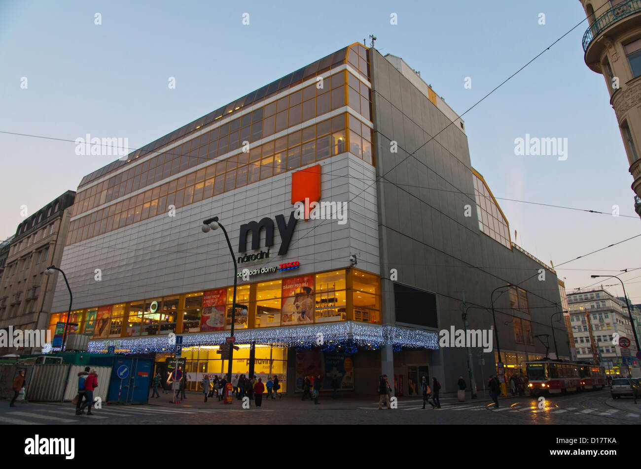 Tesco My Narodni department strore (1975) exterior new town Prague ...