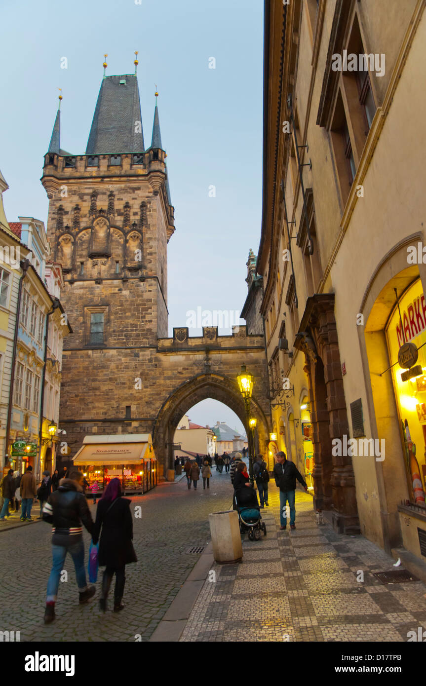 Mostecka street Mala Strana the lesser quarter Prague Czech Republic ...