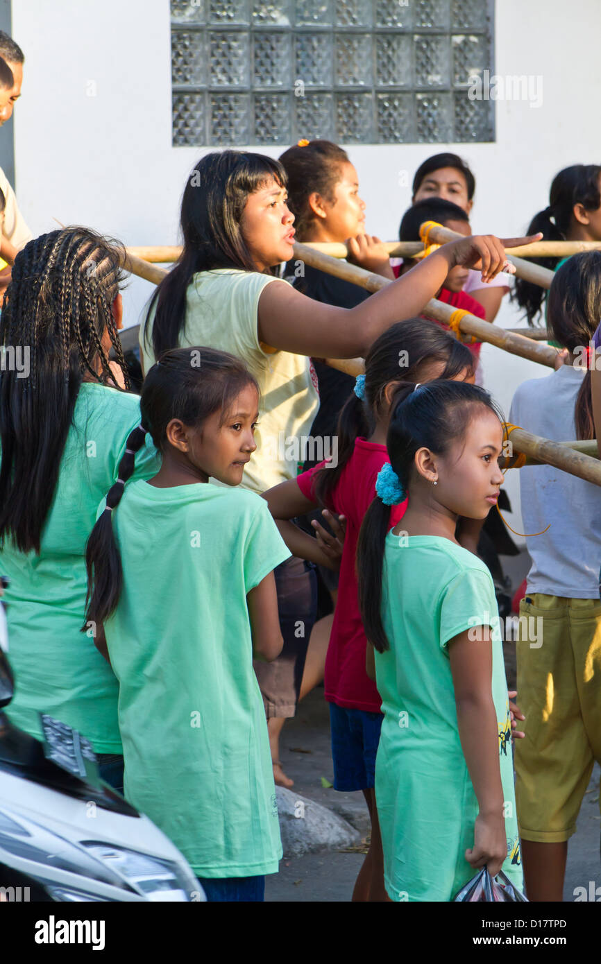 Children on the Street during the Nyepi Ceremony in Jimbaran on the Day ...