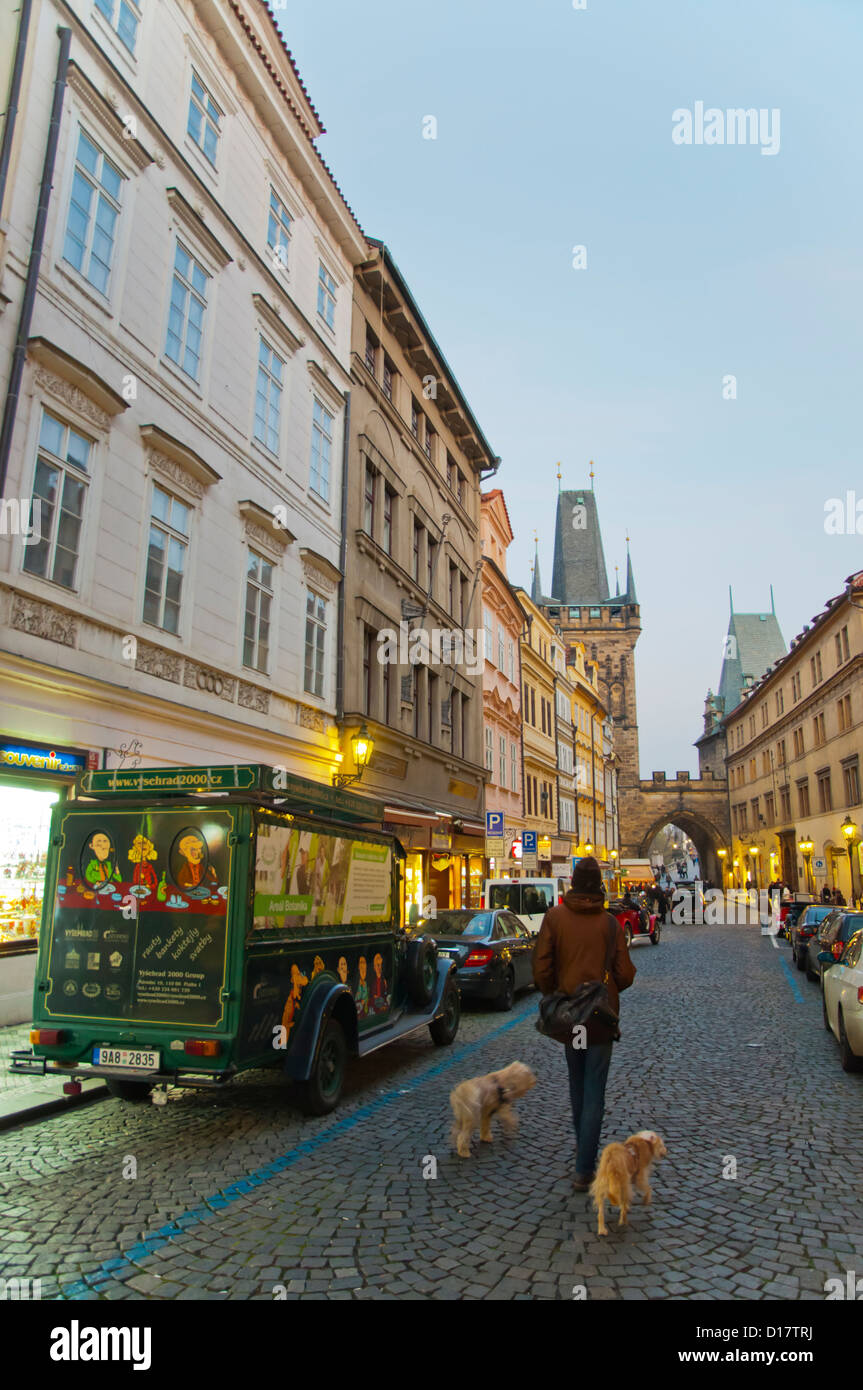Mostecka street Mala Strana the lesser quarter Prague Czech Republic ...