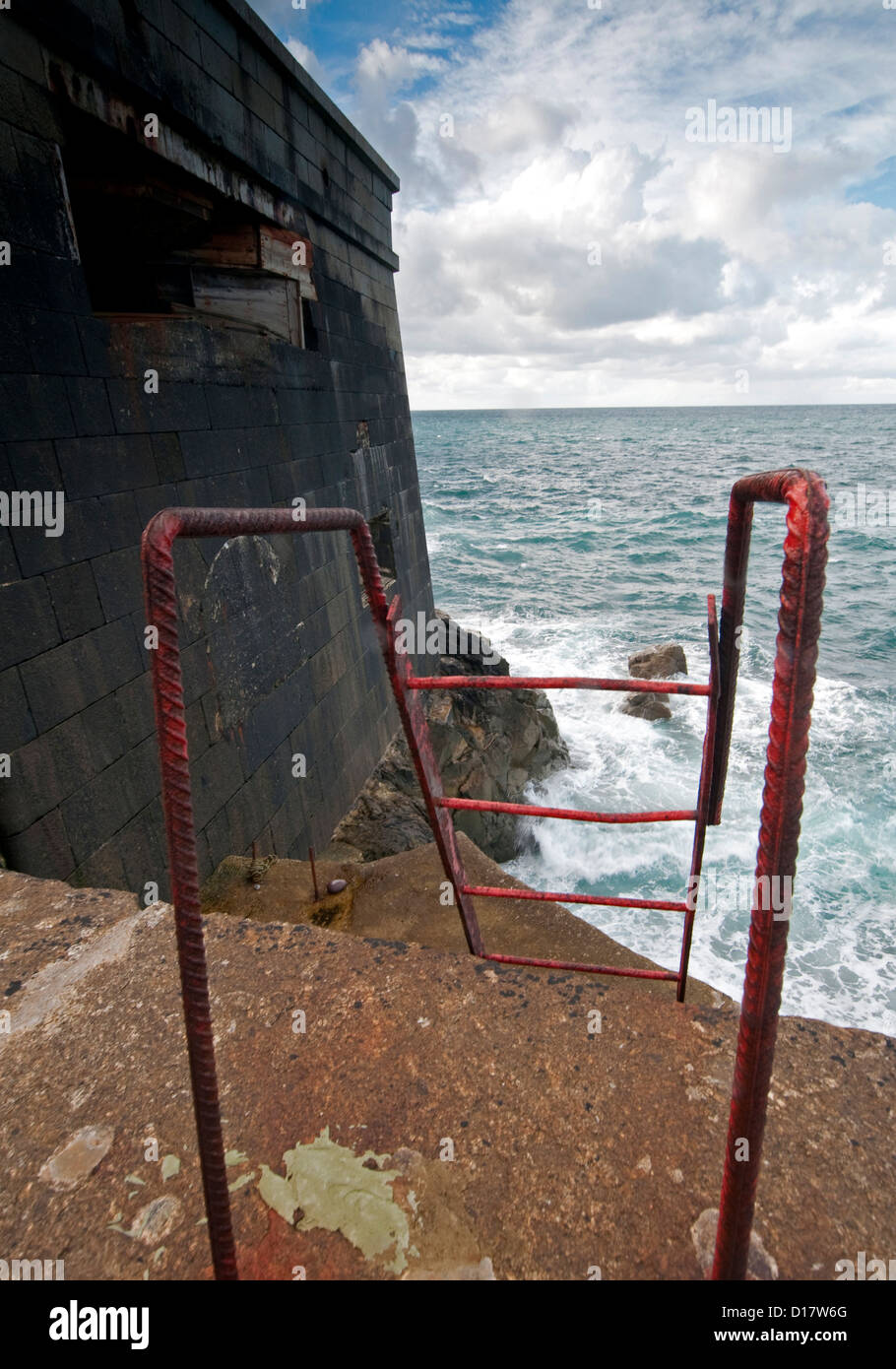 A German Bunker at Braye Harbour on Alderney, Channel Islands Stock ...