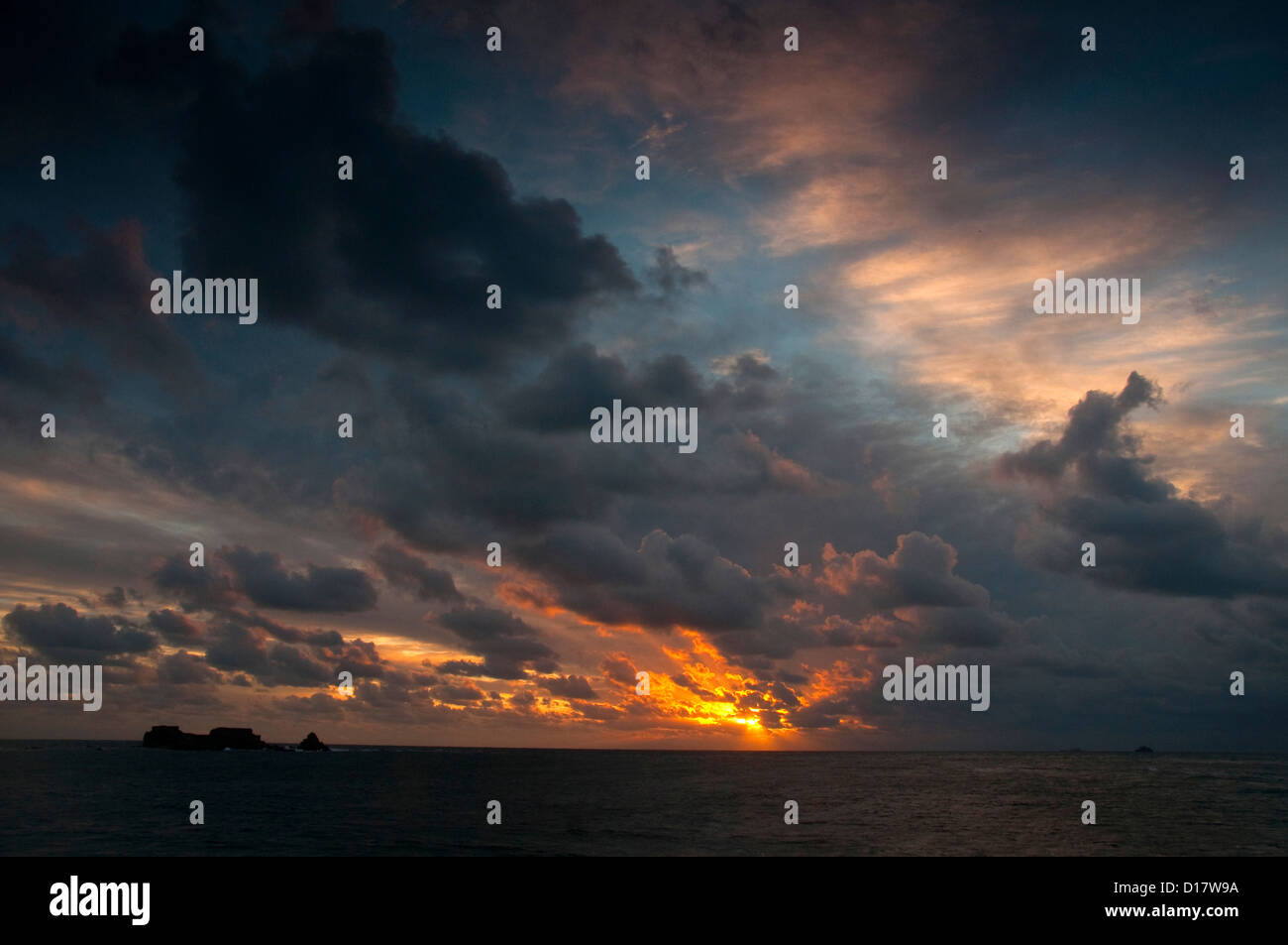 Sunset at Clonque Bay on Alderney, Channel Islands Stock Photo - Alamy