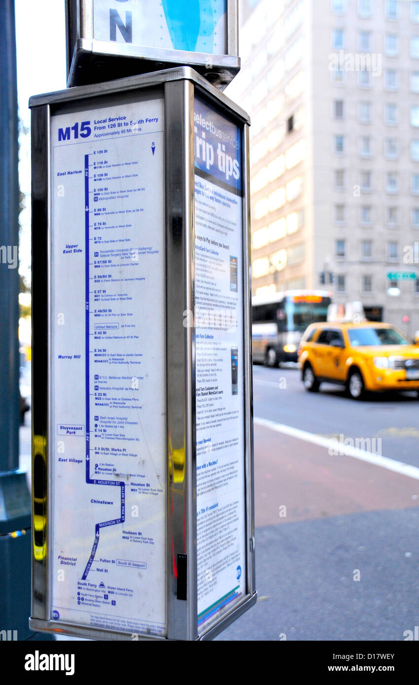 New York City Public Transportation Bus, Manhattan, New York City, USA ...