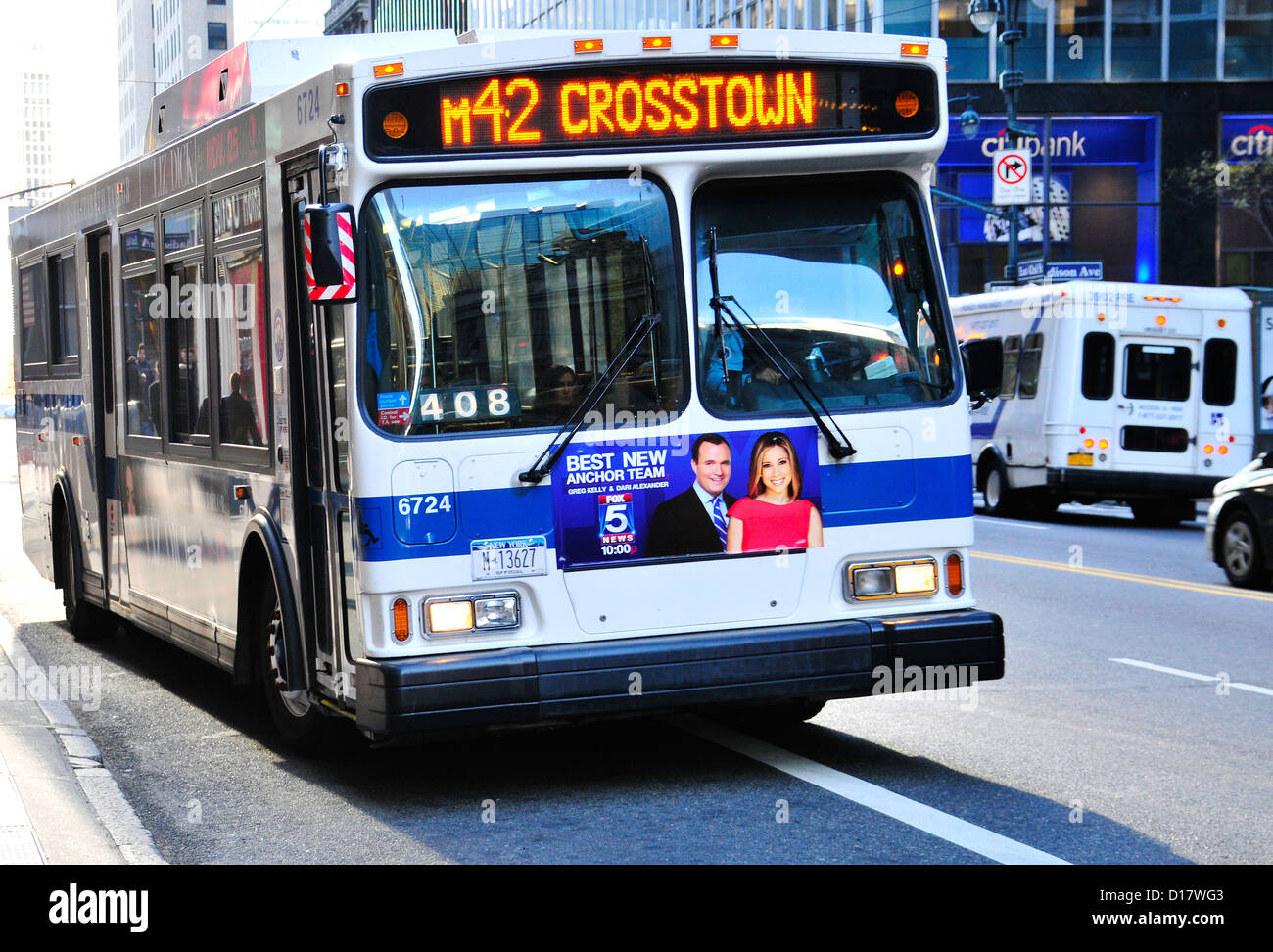 New York City Public Transportation Bus, Manhattan, New York City, USA ...