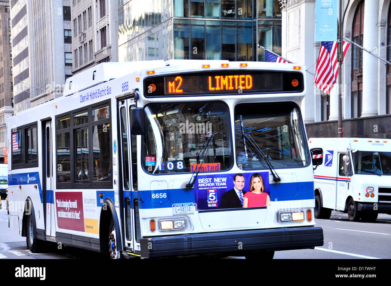 New York City Public Transportation Bus, Manhattan, New York City, USA ...