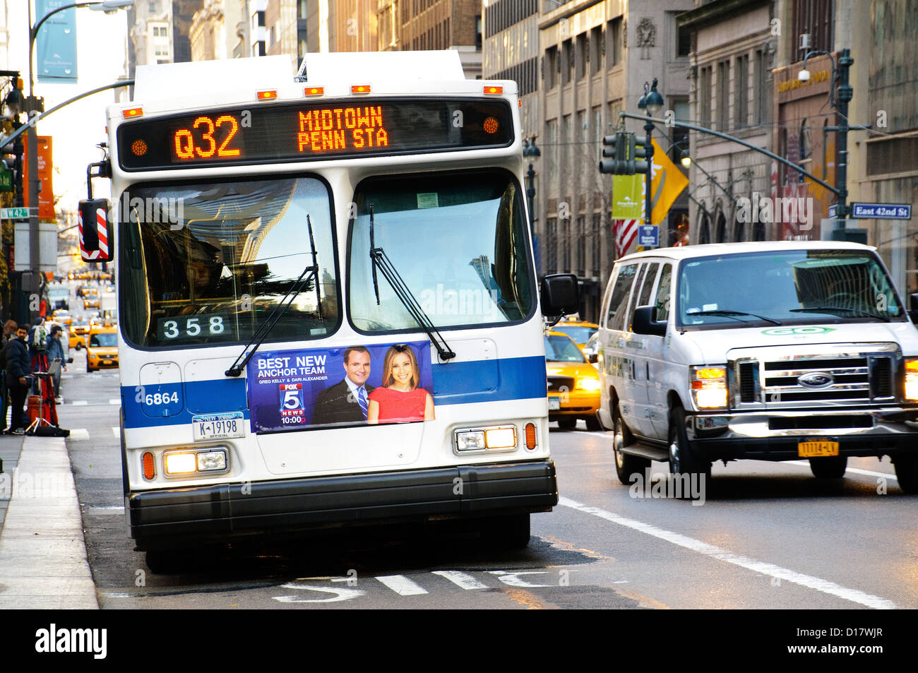 New York City Public Transportation Bus, Manhattan, New York City, USA ...
