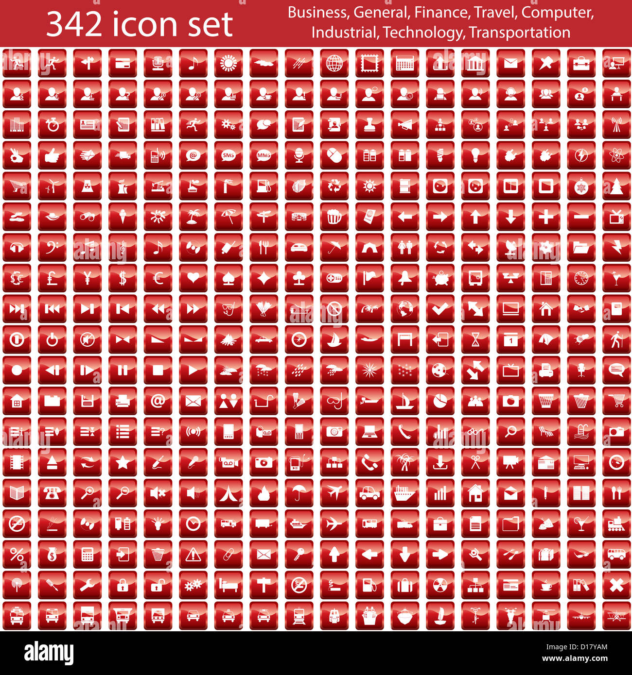 Biggest collection of different icons. Vector illustration Stock Photo ...