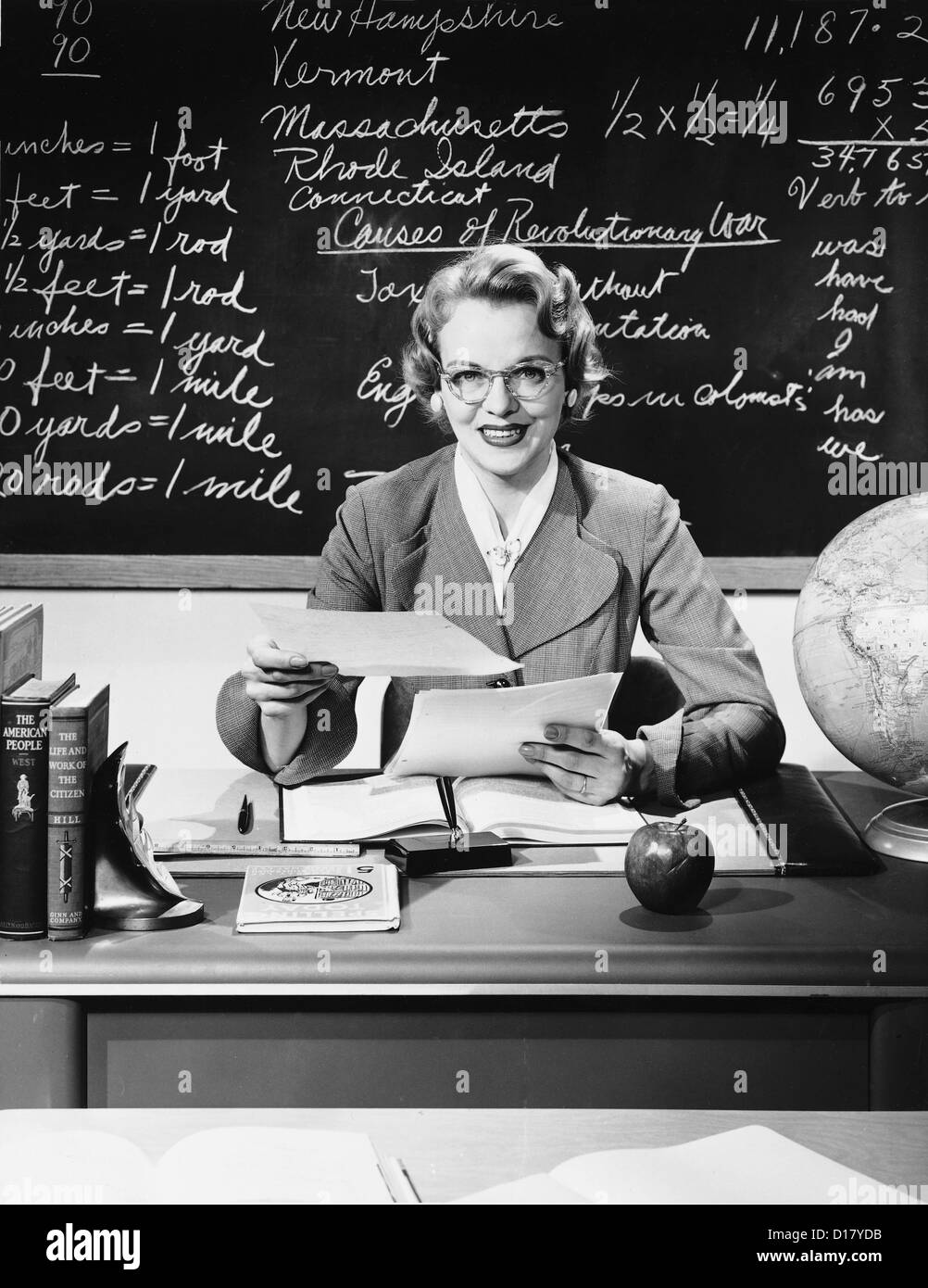 Vintage teacher classroom hi-res stock photography and images - Alamy