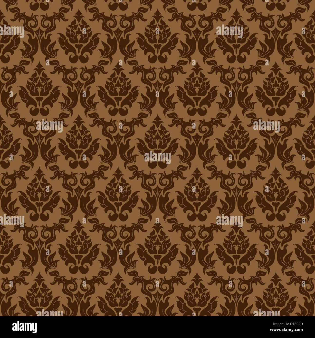 Seamless vector damaskl pattern Stock Photo - Alamy