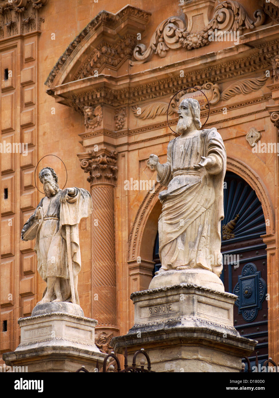 Italy, Sicily, Modica (Ragusa Province), St. Peter's Cathedral, baroque ...