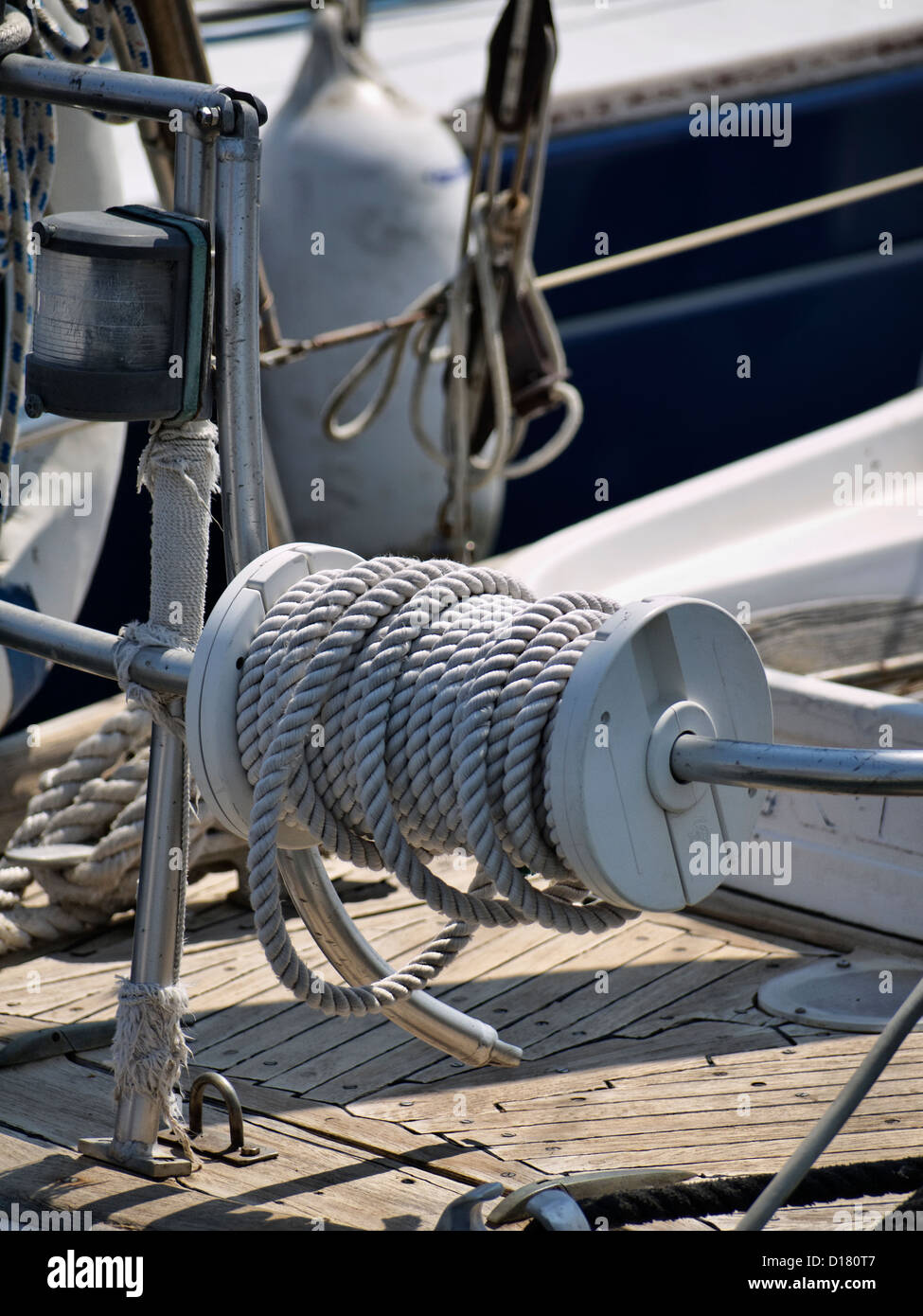 Italy, Sicily, Mediterranean Sea, sailing boat in a marina, nautical ...