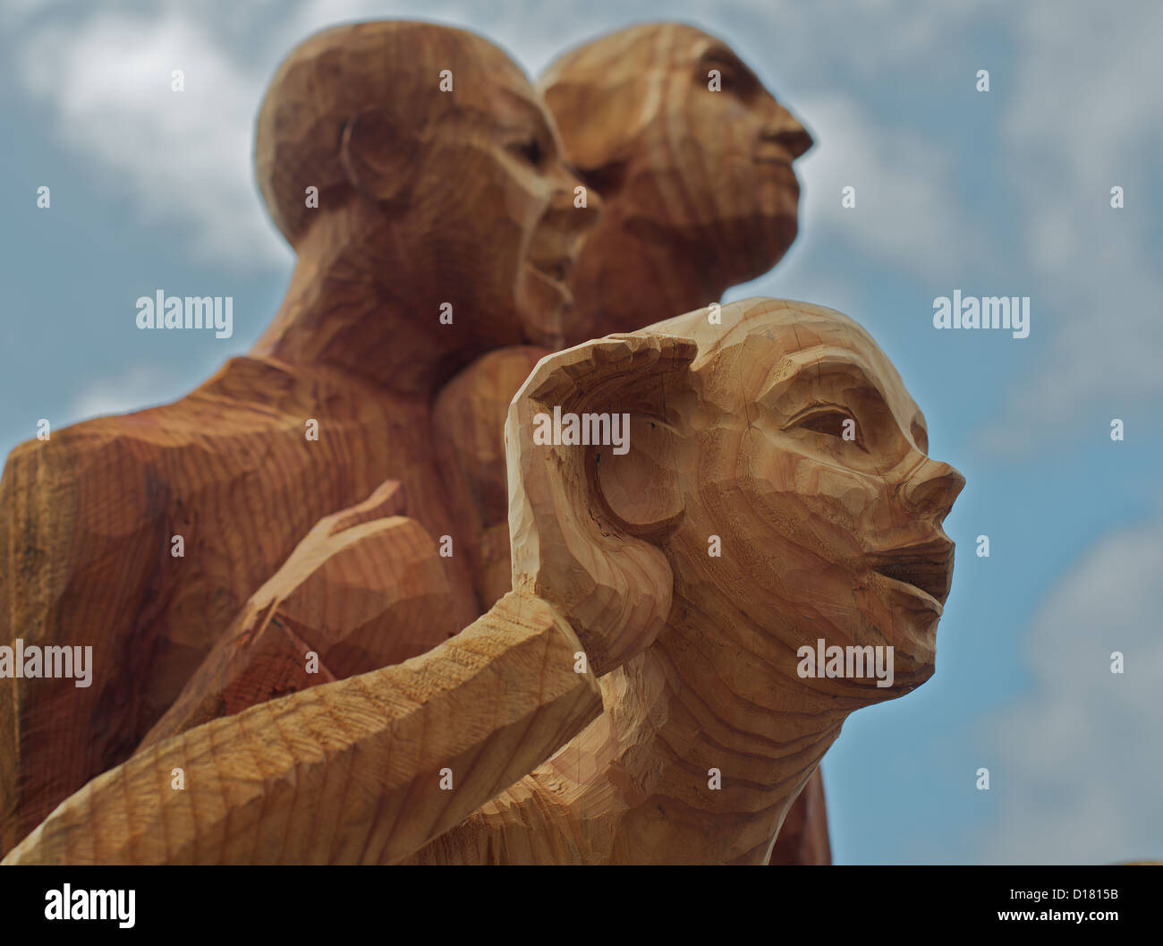 figure listening Wood carving Brienz Switzerland Stock Photo - Alamy