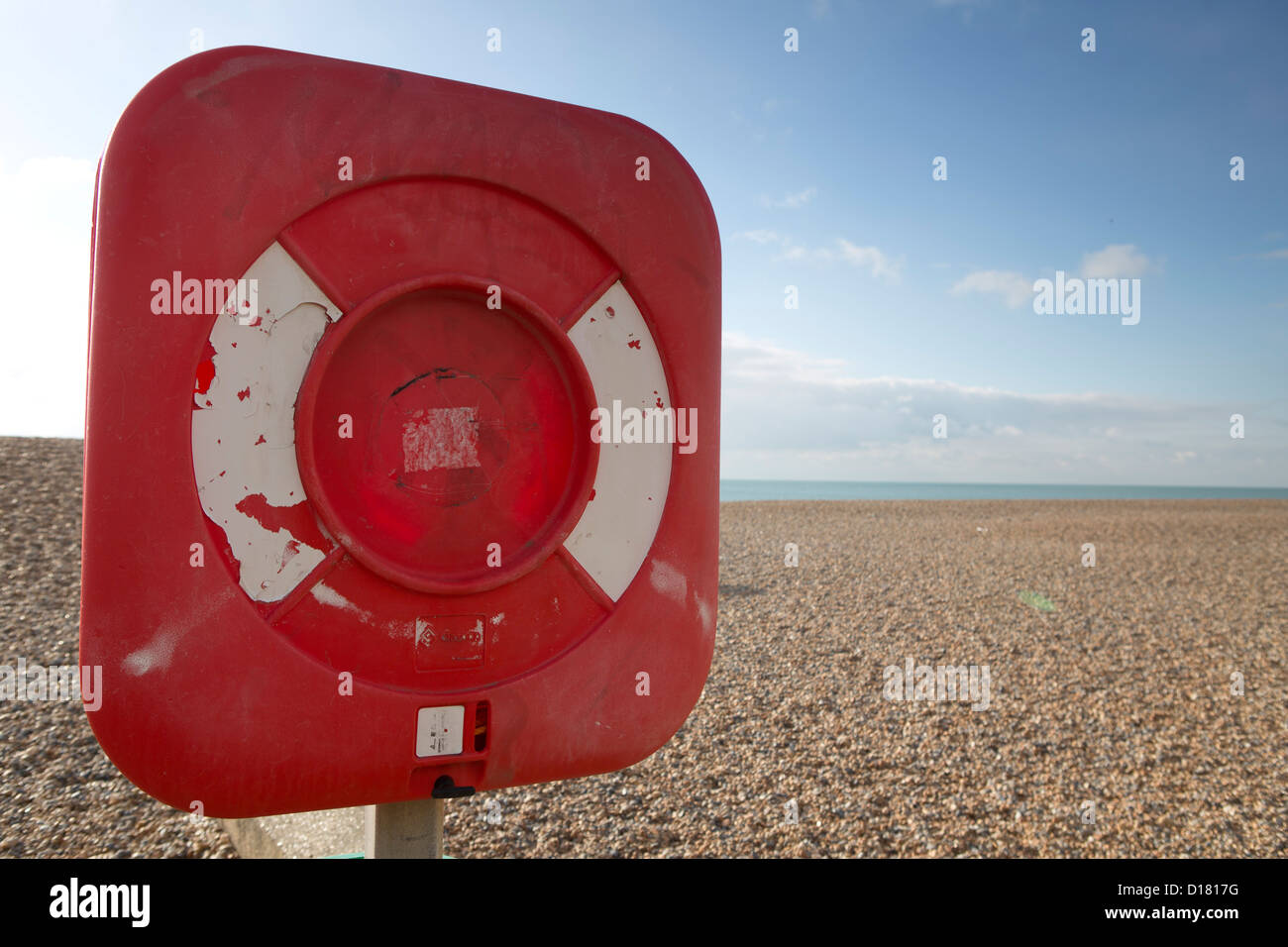 Lifebuoy container on the beach Stock Photo - Alamy