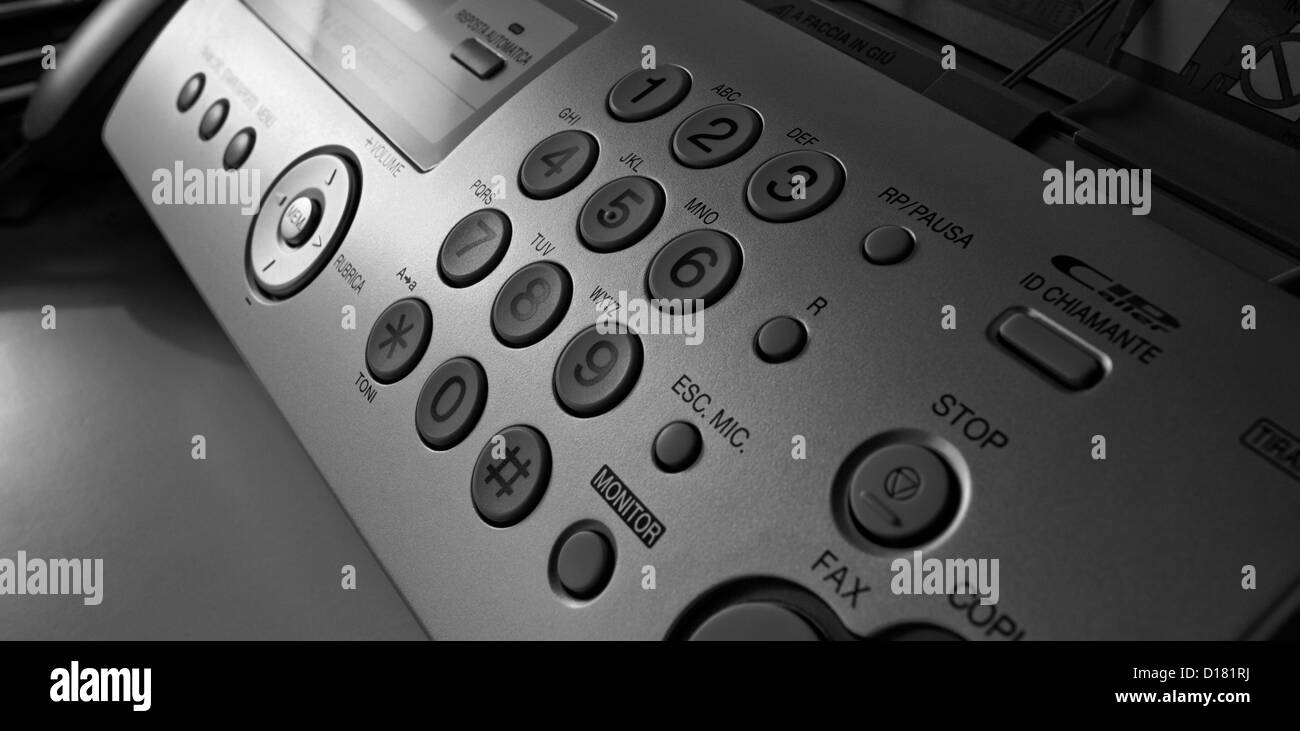 Italy, fax with italian letters Stock Photo - Alamy