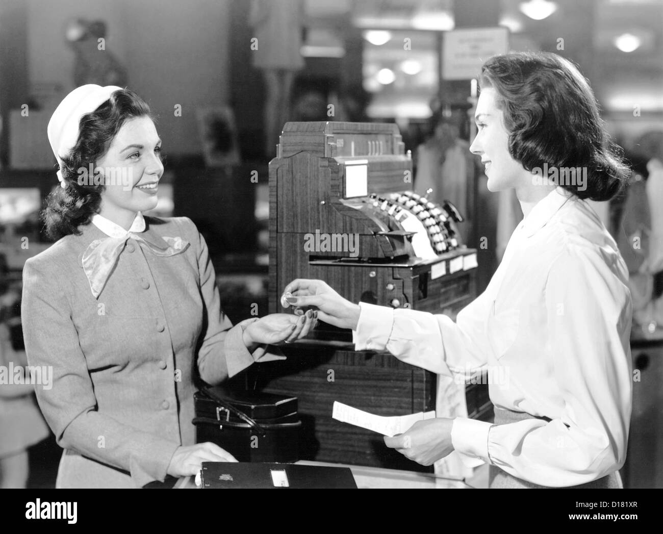 Customer service lifestyle Black and White Stock Photos & Images - Alamy