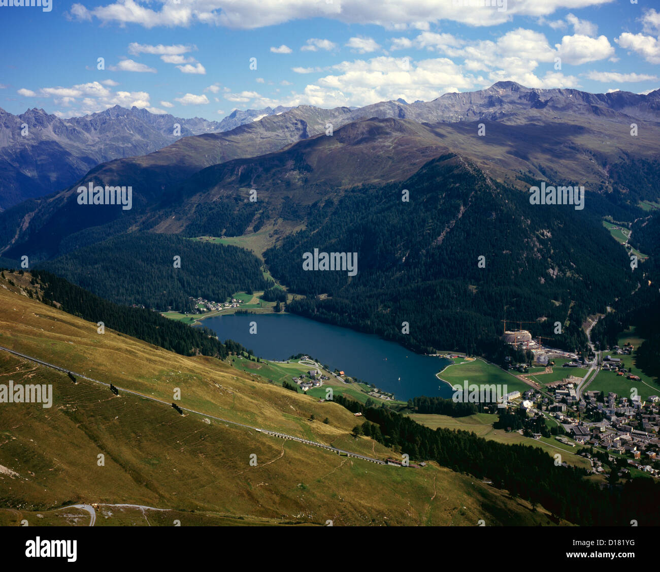 The Davoser See The Landwasser Valley Davos Graubunden Switzerland ...