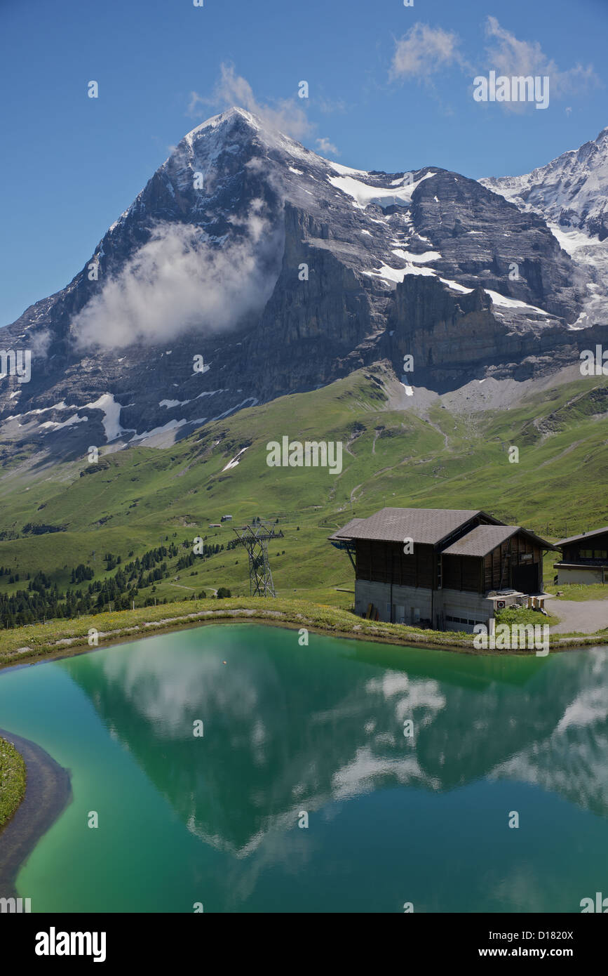 Reflecting North face of the Eiger switzerland Stock Photo - Alamy