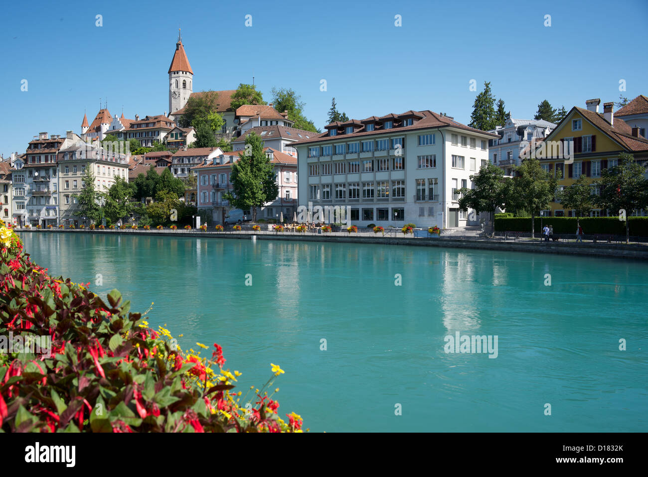 Thun Switzerland River aare Stock Photo - Alamy