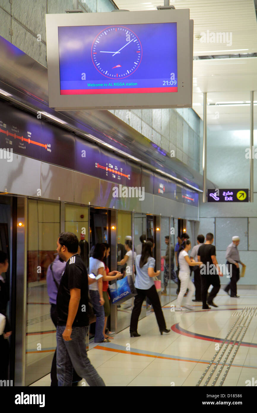 Dubai UAE,United Arab Emirates,Deira,Al Rigga Metro Station,Red Line ...