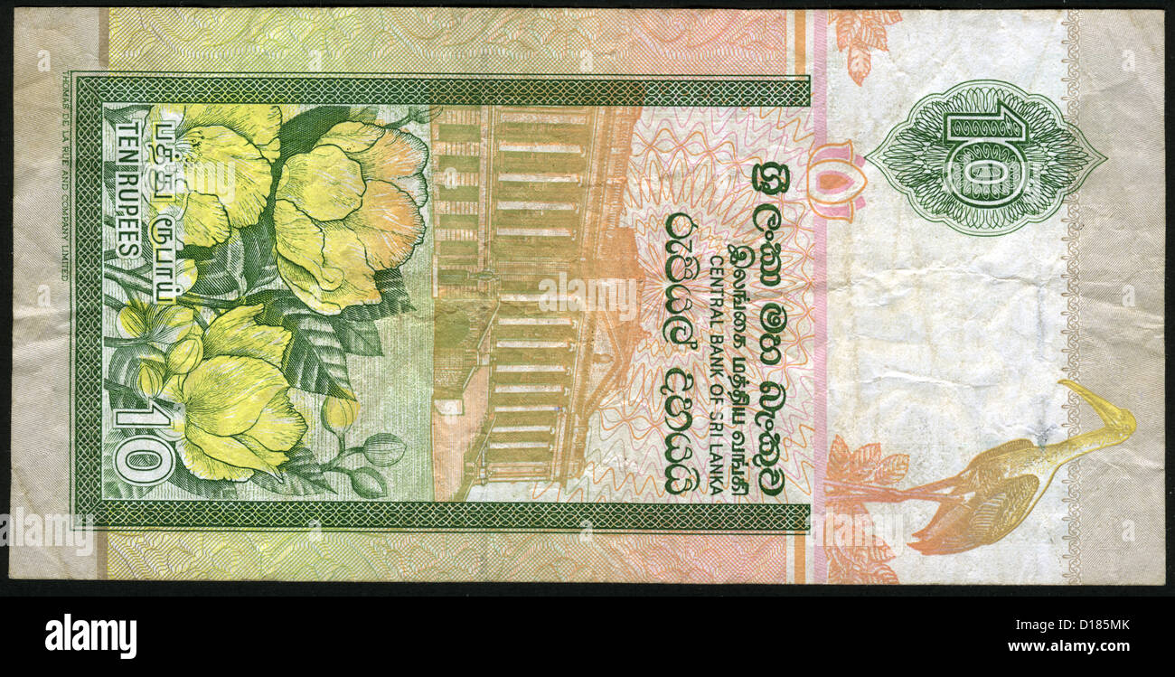 Banknote ,Sri Lanka,, 10 rupee Stock Photo - Alamy