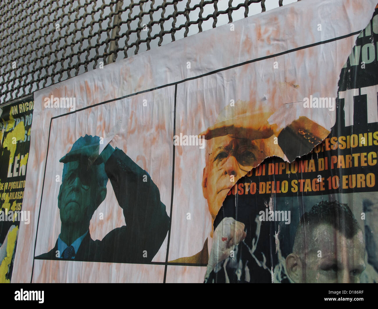 poster of mario monti in rome italy Stock Photo - Alamy