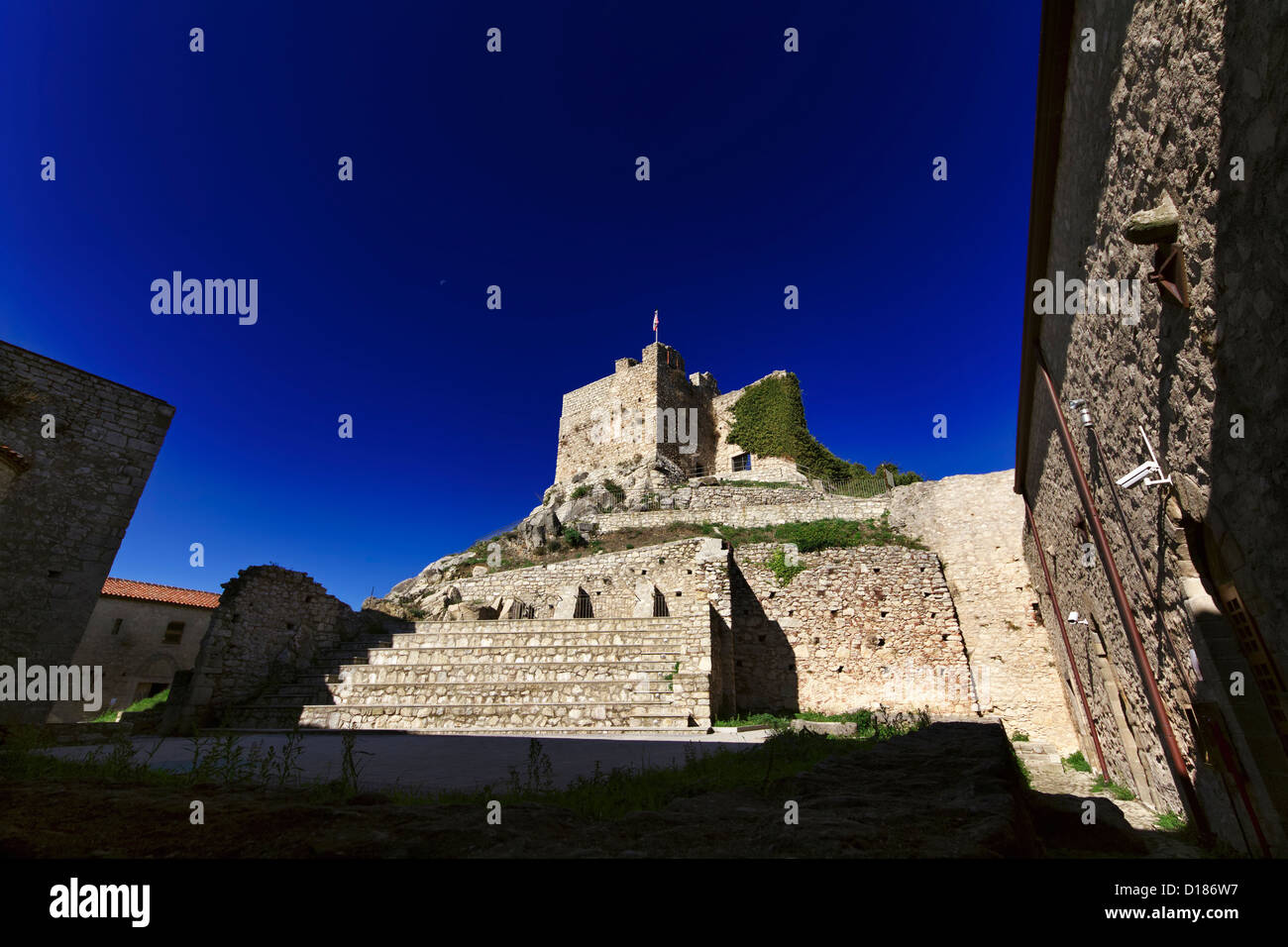 Italy, Sicily, Montalbano Elicona (Messina Province), Aragonese Castle ...
