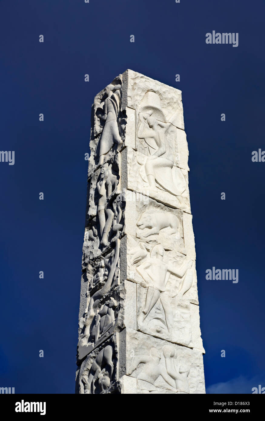 ITALY, Lazio, Rome, Eur, Gugliermo marconi obelisk, in Marconi square ...