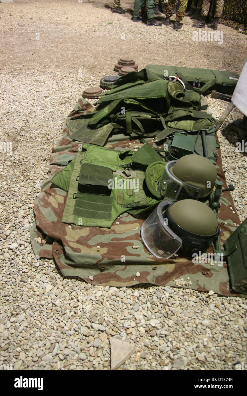 land mine removal equipment at demonstration at army military open day ...