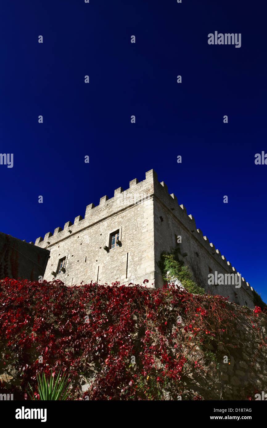 Italy, Sicily, Montalbano Elicona (Messina Province), Aragonese Castle ...