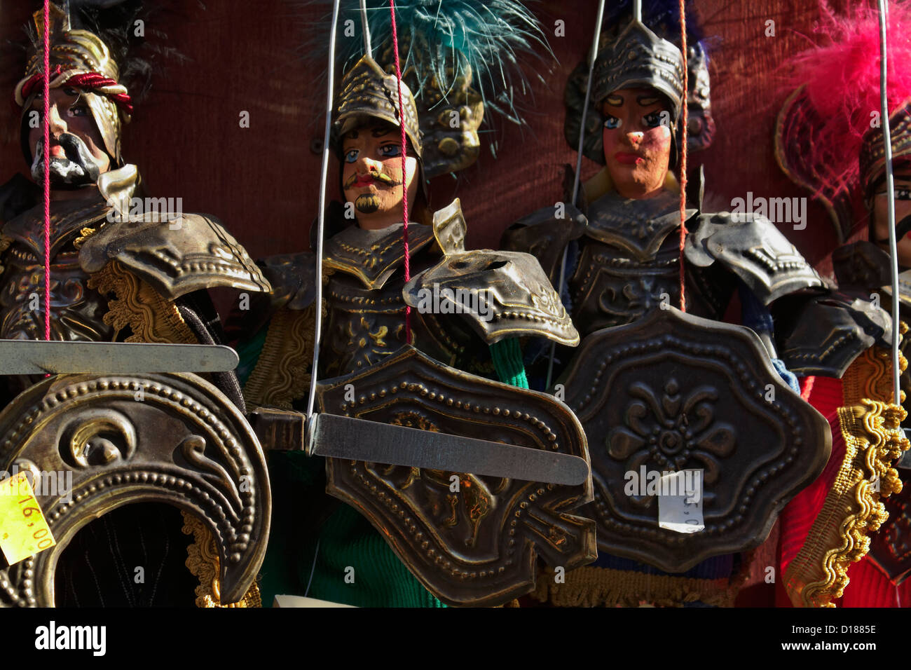 Italy, Sicily, Taormina, sicilian puppets for sale Stock Photo - Alamy