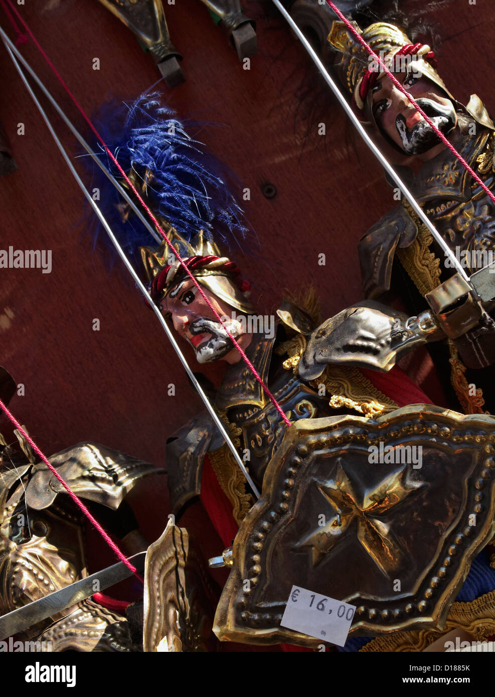 Italy, Sicily, Taormina, sicilian puppets for sale Stock Photo - Alamy