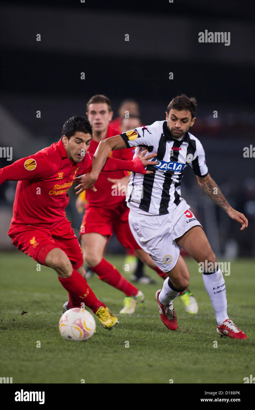 Luis Suarez (Liverpool), Danilo Larangeira (Udinese), DECEMBER 6, 2012 ...