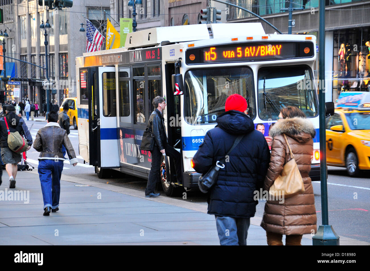 New York City Public Transportation M5 Bus, Manhattan, New York City ...