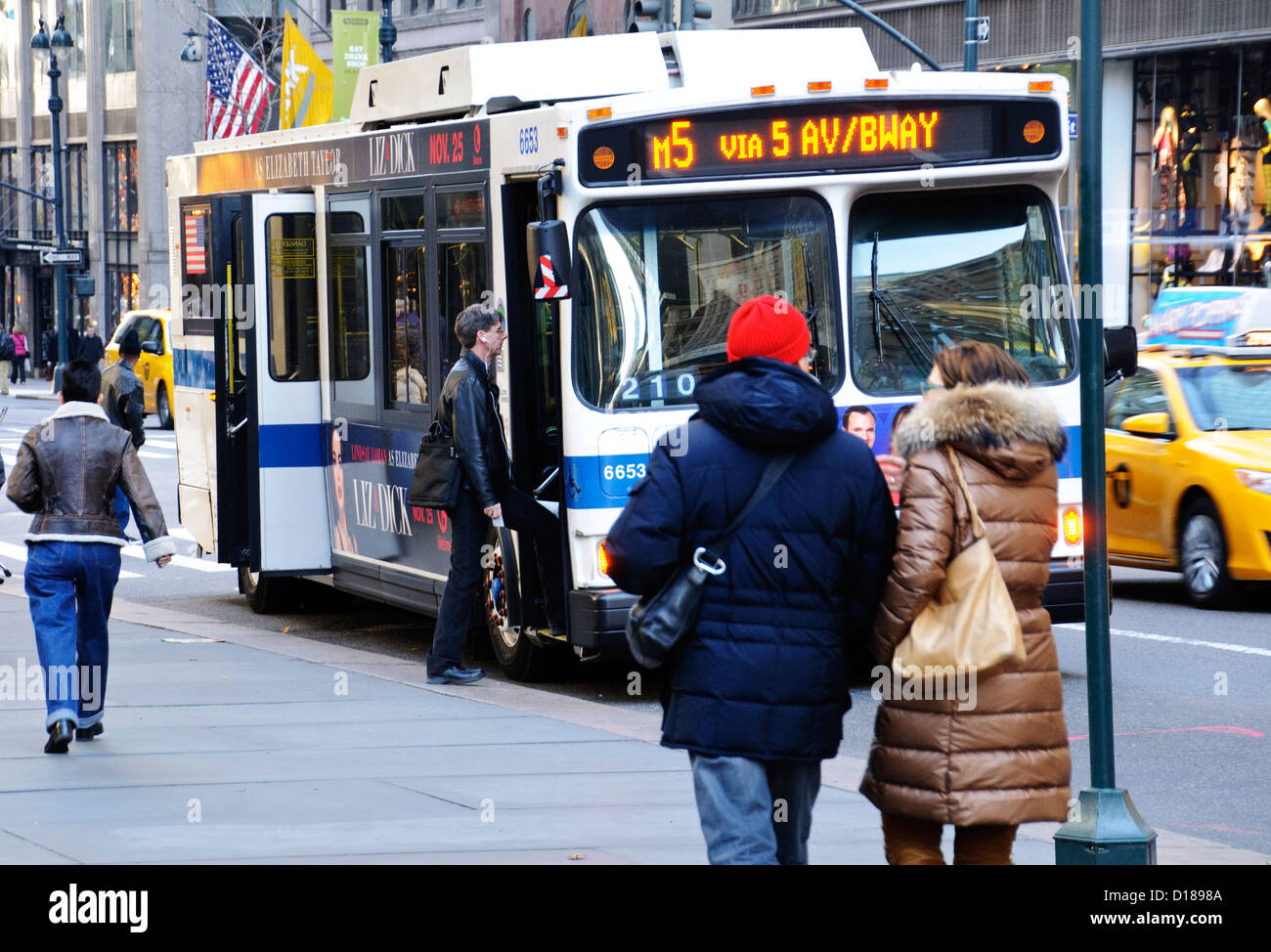New York City Public Transportation M5 Bus, Manhattan, New York City ...