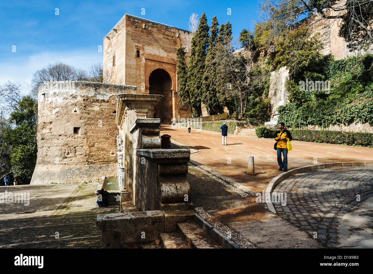 Puerta de la Justicia gate at the Alhambra palace, Granada, Spain Stock ...