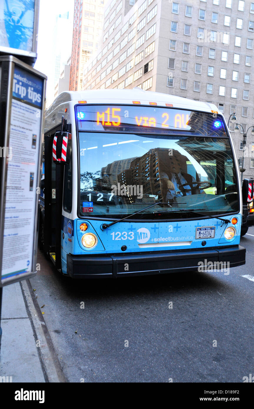 New York City Public Transportation M15 Bus, Manhattan, New York City ...