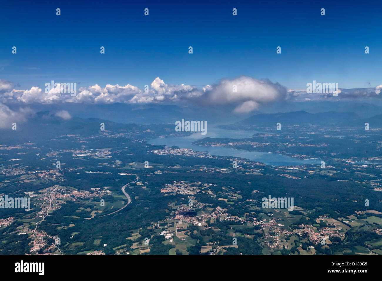 Aerial view of the maggiore lake hi-res stock photography and images ...