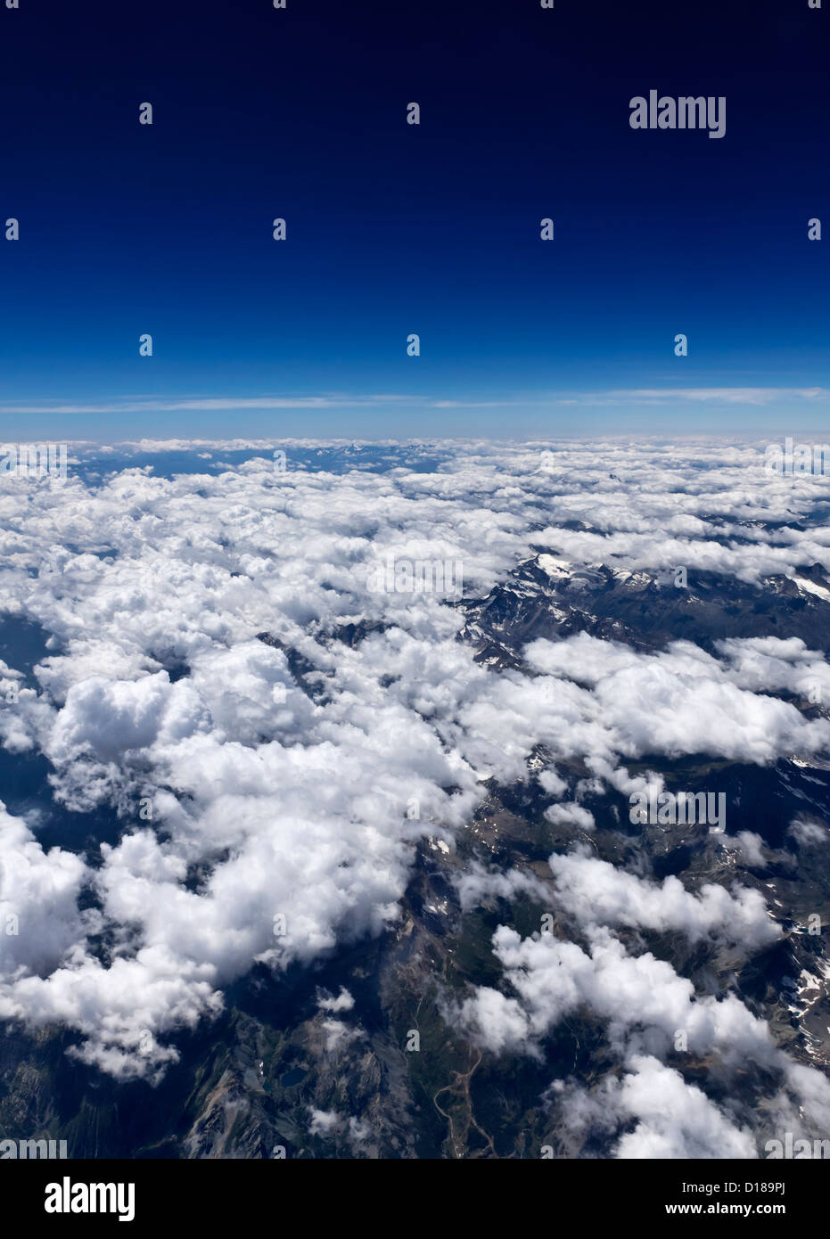 Italy, aerial view of the italian Alps and some clouds Stock Photo - Alamy