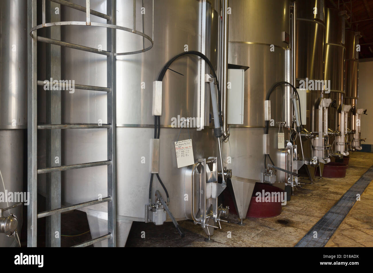 Stainless steel wine containers hi-res stock photography and images - Alamy