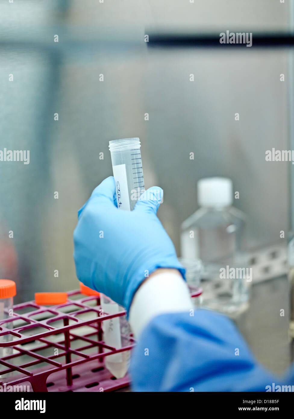 A science laboratory conducting various experiments with test tubes and ...