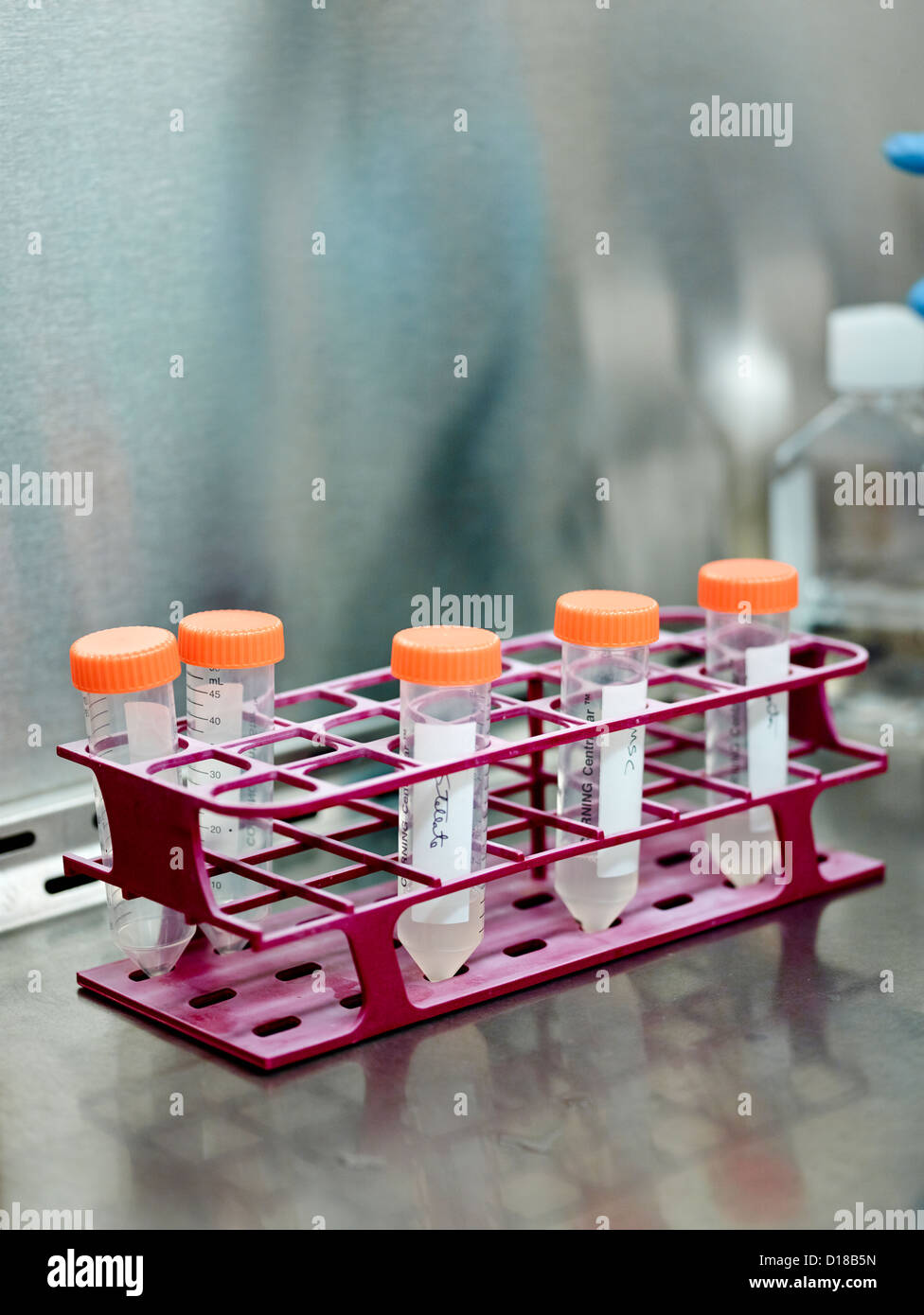 A science laboratory conducting various experiments with test tubes and ...