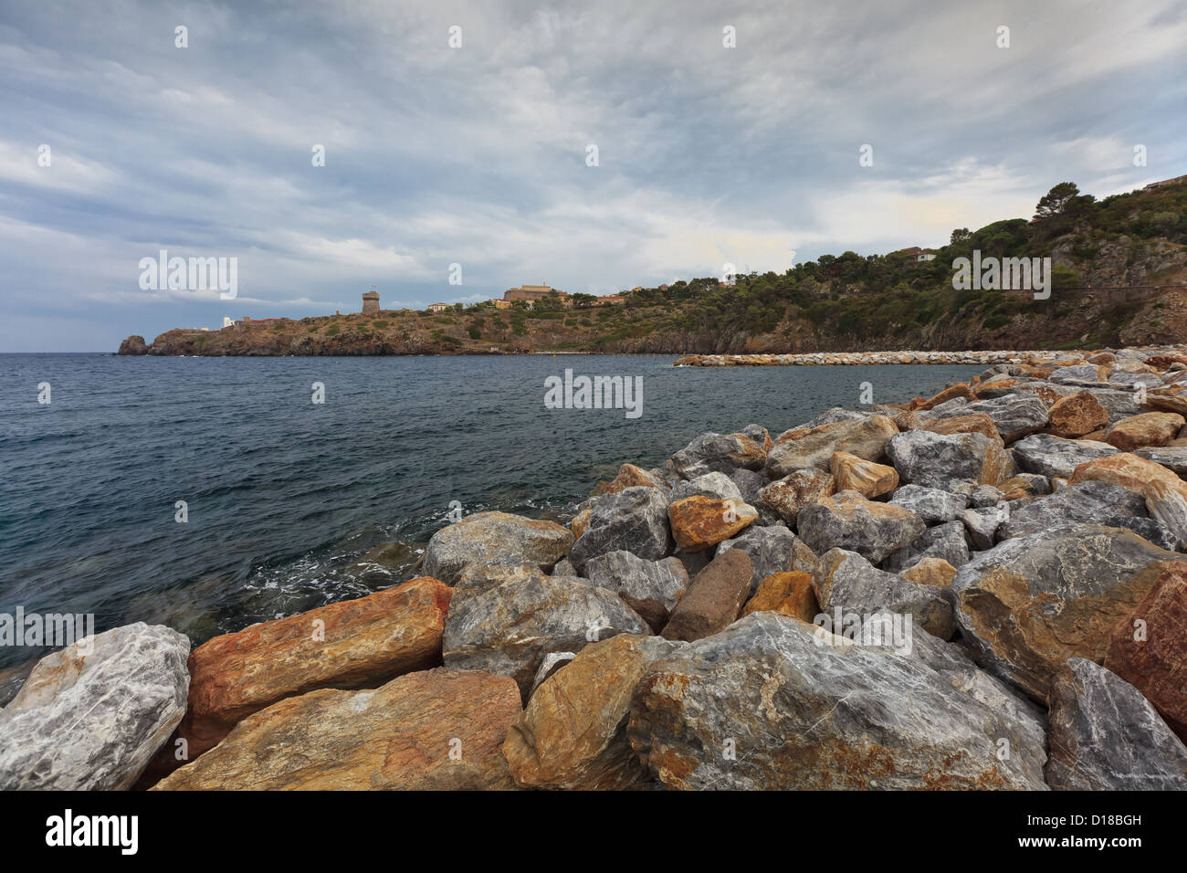 Capraia island harbour hi-res stock photography and images - Alamy