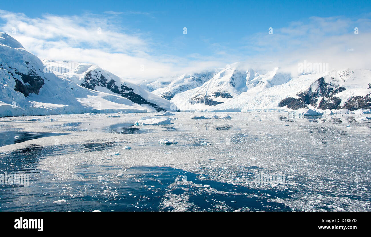 Awesome landscape in Antarctica, bright sunny day Stock Photo - Alamy