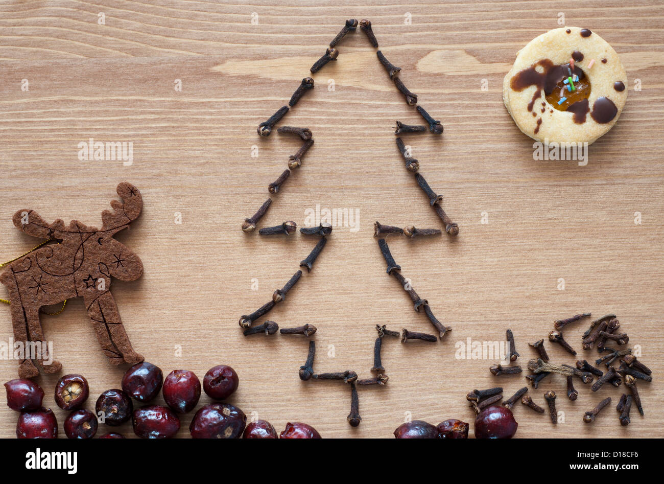 Christmas theme. Christmas tree of cloves Stock Photo - Alamy