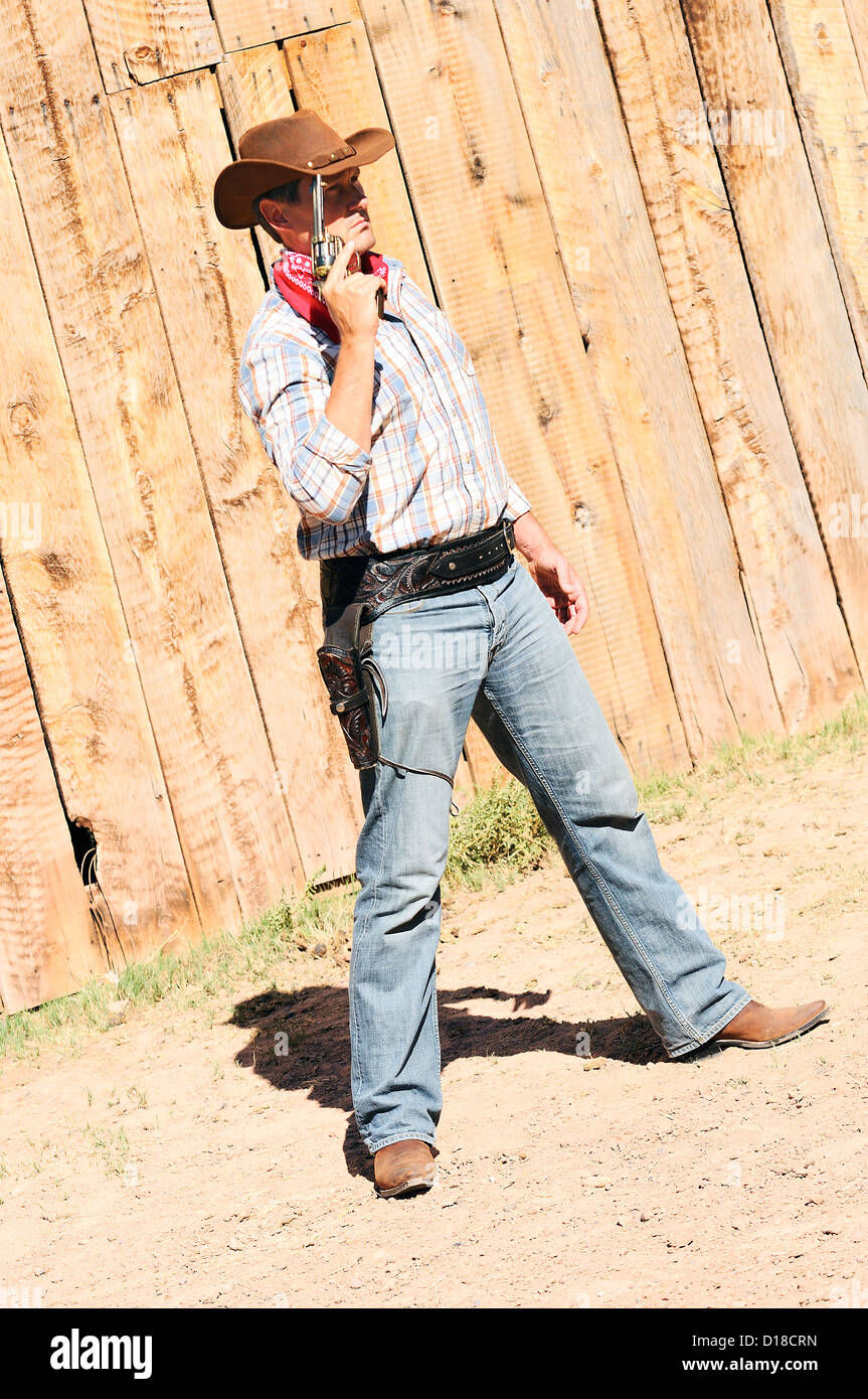 SOUTH WEST - A cowboy takes time to rest and reflect Stock Photo - Alamy