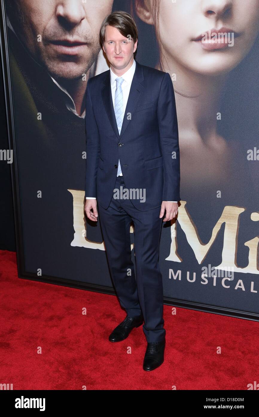 Tom Hooper at arrivals for LES MISERABLES Premiere, The Ziegfeld ...