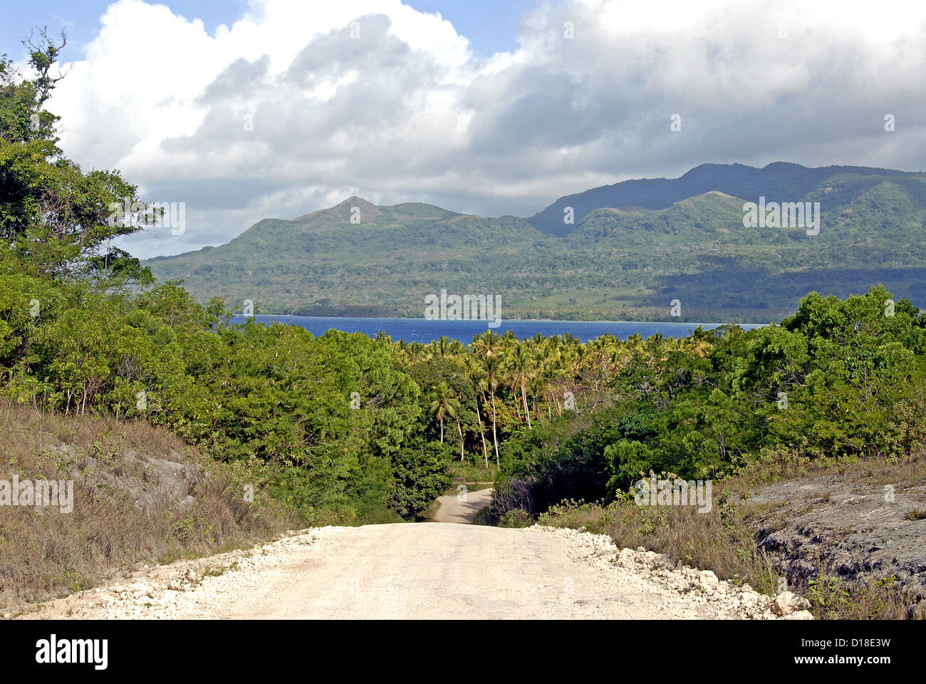 Road scene Efate island Vanuatu Stock Photo - Alamy