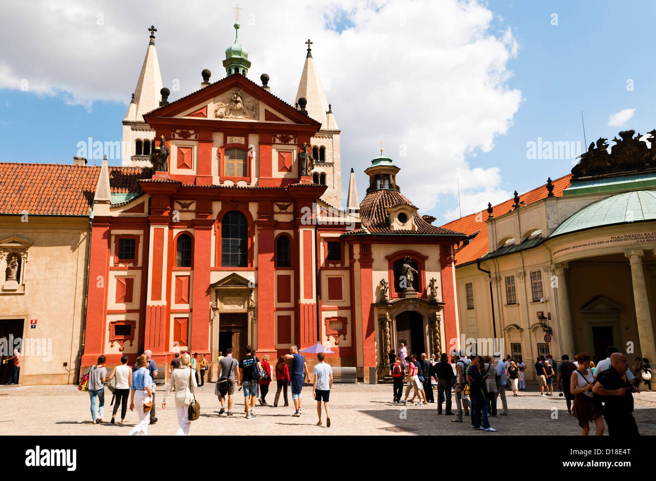 the historical center of Prague - castle on the Hradschin hill Stock ...